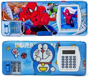 Flipkart.com | KIDLAND Spiderman And Doremon Calculator Geometry Box ...