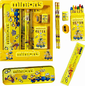 Flipkart.com | Phobos Trendy Mimmion 12 pcs Stationary Set Pen Eraser ...