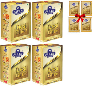 PARAM Premium Desi Ghee Granular with Rich Aroma 500ml Each 2000 ml ...