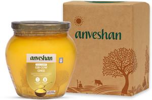 Anveshan A2 Gir Cow Ghee Bilona Method -500ML Ghee Glass Bottle Price ...