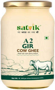 Satvik A2 Cow Ghee 1 Litre Churned From Vedic Bilona Method Ghee Glass ...