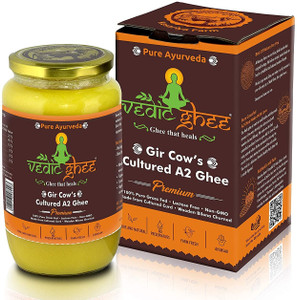 Vedic Ghee Farm Gir Cow's Pure A2 Ghee (1ltr) Ghee Glass Bottle Price ...