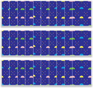 DESMYENT Blue Color, Umbrellas, Rainy Multicolor Drops Pattern ...