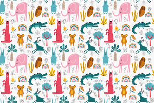 JORAS seamless pattern with cute animal Gift Wrapping Paper PAPER Gift ...