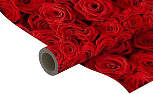 miRim Red Rose Print Gift Wrapping Paper For Any occasions (27 inch x ...