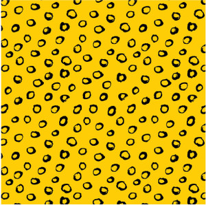 Paper Pep Yellow Black Round Spots Print Gift Wrapping Paper 19"X29 ...