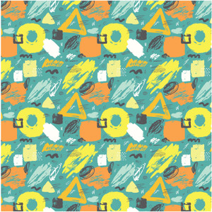 Paper Pep Green Geometric Brush Strokes Print GiftWrapping Paper 19"X29 ...