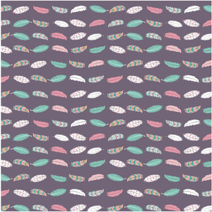 Paper Pep Multiple Feather Print Gift Wrapping Paper 19"X29" Pack of 10 ...