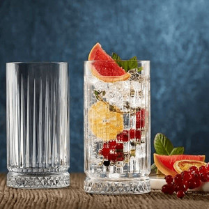 morryz (Pack of 6) Italiana Crystal Long Drink Water Juice Glass ...
