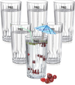 TREO (Pack of 6) CGWFFRT169ASSR0001 Glass Set Water/Juice Glass Price ...