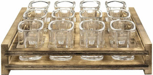 VLKMK Shot Glass Set with Heavy Base, 60 ML Square Shot Glasses, pack ...