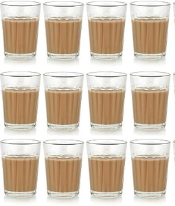 The Maruti Shop (Pack of 12) Tea Glass (12) Glass Set Water/Juice Glass ...