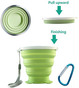 arcn Silicone Foldable Cup-Expandable Folding Drinking Cup Glass Water ...