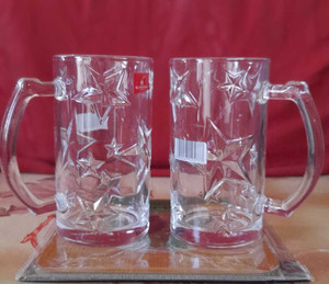 Netizens (Pack of 2) TEXTURED GLASS Glass Set Beer Mug Price in India ...