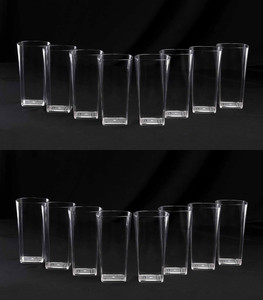 BELLERBIRD (Pack of 16) Premium quality clear square design Unbreakable ...