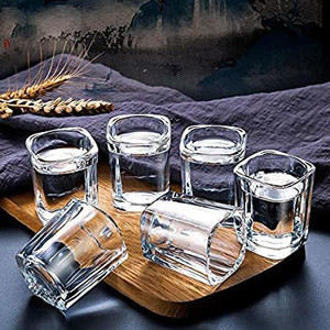 Raghavendra Sarakar (Pack of 6) Heavy Base Straight Shot Glass Vodka ...
