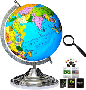 Glasso 12 Inch Steel Arc World Geography Globe for Schools/ Colleges ...
