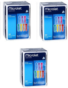 CONTOUR PLUS 100 Colored Lancets (pack of-3) Glucometer Lancets Price ...