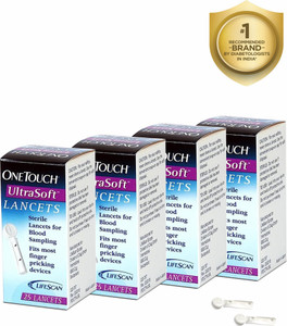 OneTouch Ultra Soft Lancets - 25 Count (Pack of 4 Multicolor ...
