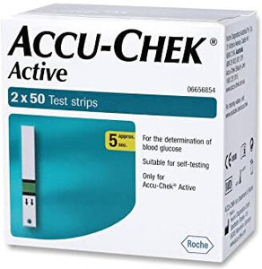 ACCU-CHEK ACCU ACTIVE 100 Glucometer Strips Price in India - Buy ACCU ...
