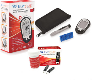 EASYCARE Blood Glucose Monitor Kit(10 Round Lancets+Lancing Device+2 ...