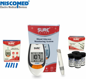 NISCOMED Blood Glucose Machine With 100 Glucometer Price in India - Buy ...
