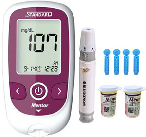 STANDARD Mentor Digital Blood Glucose Meter with 50 Strips, Round ...