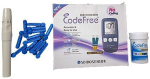 BB Healthy SD codefree with 50 (strips+lancet) Glucometer Price in ...