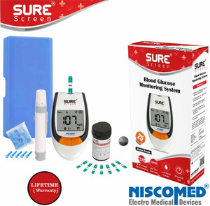 NISCOMED Sure Screen Glucose Blood Sugar Testing Monitor Machine ...