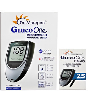 Dr. Morepen BG-03 GlucoOne Blood Glucose Monitor Glucometer with 25 ...