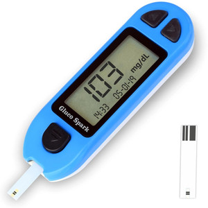 gluco spark Sugar test kit|Diabetes checking machine with 75 strips and ...