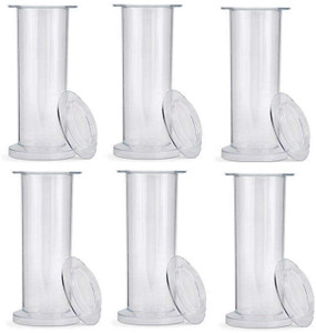 Spylx Gas Jar for Chemistry Lab - Pack of 6 Glass Graduated Cylinder ...