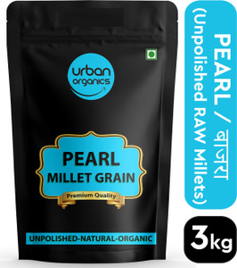 Urban Organic Unpolished Bajra-Pearl Millets 3kg (Sajje-Kambu-Pindi ...