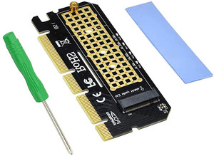 Verilux NVIDIA NVME Adapter PCIe x16 with Gel Pad, M.2 NVME or AHCI SSD ...