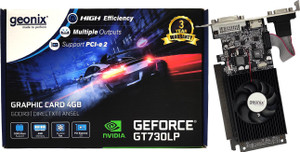 GEONIX GT730LP/ 4GD3-A DDR3 4 GB NVIDIA Chipset 64 bit 1000 MHz ...