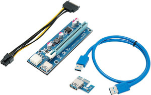 microware USB 3.0 PCIE EXPRESS 1X TO 16X EXTENDER RISER ADAPTER SET ...