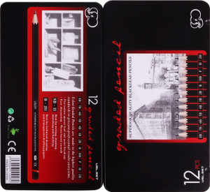 Kurtzy Professional Shading & Drawing Pencils Set - (12 Lead Pencils ...