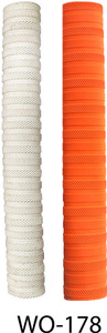 Y2M Pair of 2 cricket bat handle grip (1 white + 1 orange grip) MSD-178 ...