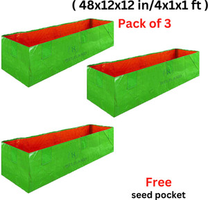 heliland plant bags big size 48x12x12-pack 3, plant growing bags, green ...