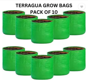 TERRAGUA Terrace gardening grow bag Flower Plants Pots 18*18 (Pack of ...