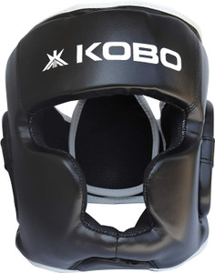 KOBO P.U Leather Mma Head gear Fighting Helmet for Kickboxing Karate ...