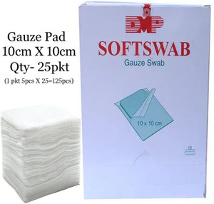 Ashni 10cm X 10cm DMP SoftSwab Gauze Swab 25x5 125 pcs Sterile Gauze ...