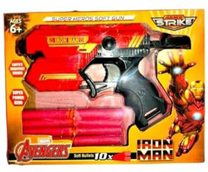 PRANCING UNICORN Avenger 10 Soft Bullet Blaster Iron Man Gun Toys for ...