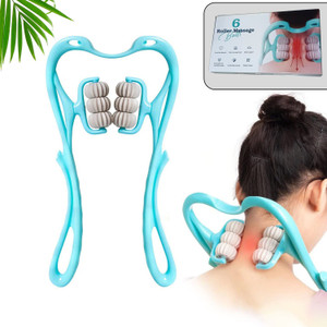 Warrior 6-wheel Dual Pressure Point Cervical Neck Massager, Handheld ...