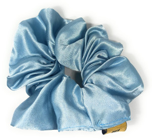 Be my Bling SILK SCRUNCHIE BLUE SILK SATIN FOR WOMEN Hair Band Price in ...