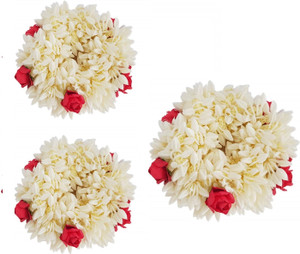 Kaima New Artificial Flower Juda Bun Gajra Hair Flower Gajra (pack of 3 ...