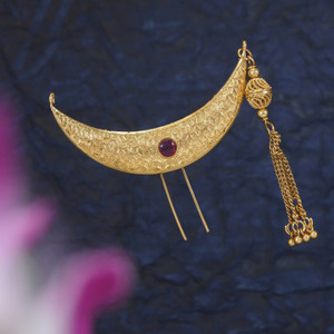 sharneshwar Traditional Chandra Khopa |Hair Brooch | Juda Pin | Hair ...