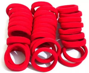Fabowlous 0pcs Red rubber band to tie hair and pony Rubber Band (Red ...