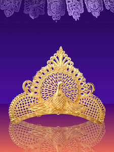 BengCraft Fancy Bridal Tiara Crown Wedding Taj Mukut for Bride, Girls ...