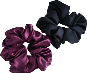 sazzle Silk Satin Soft Hair Scrunchy Hair ties Large Crunchy Hairbands ...